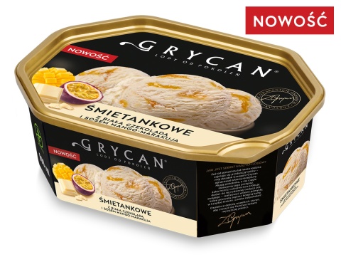 grycanonline > Lody GRYCAN Śmietankowe z białą czekoladą i sosem mango ...